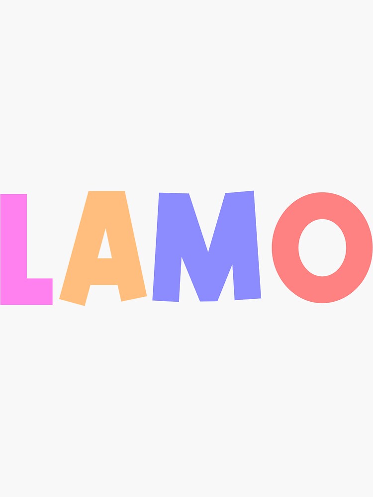 "LAMO Colorful Misspelling" Sticker for Sale by Rokcs | Redbubble
