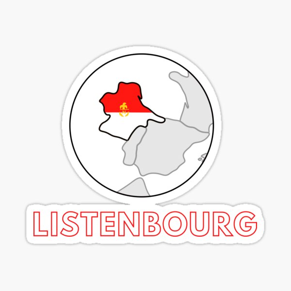 "Listenbourg in the map" Sticker for Sale by Lai-a | Redbubble