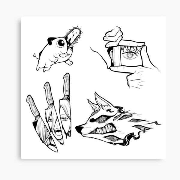 "Chainsaw Man Symbols" Canvas Print for Sale by Damlaaclk | Redbubble