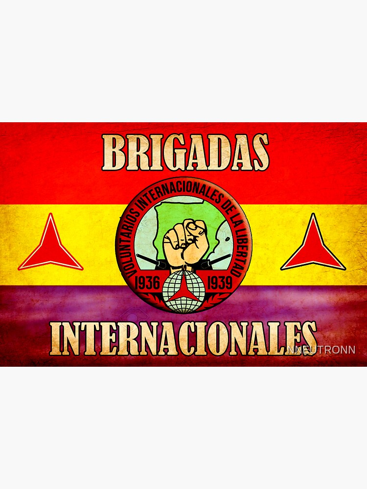 "INTERNATIONAL BRIGADE SPAIN 1936-1939" Sticker for Sale by NNEUTRONN ...