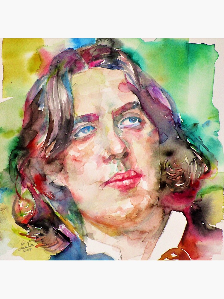 "OSCAR WILDE - watercolor portrait.27" Canvas Print for Sale by lautir ...
