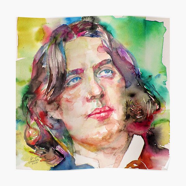 "OSCAR WILDE - watercolor portrait.27" Poster for Sale by lautir ...