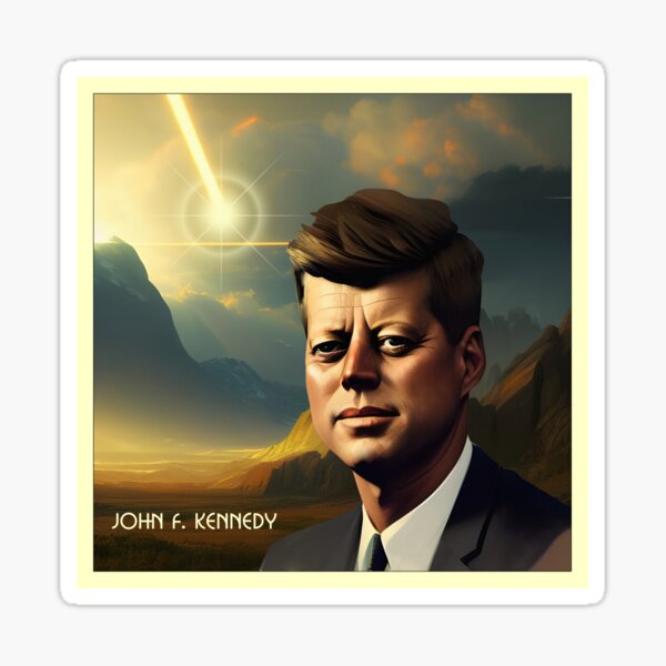 "Retro JFK Art" Sticker for Sale by MissesKennedy | Redbubble