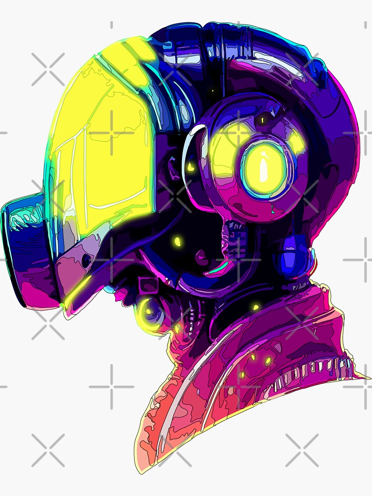 "Cyber Pilot" Sticker for Sale by DistortedBrain | Redbubble