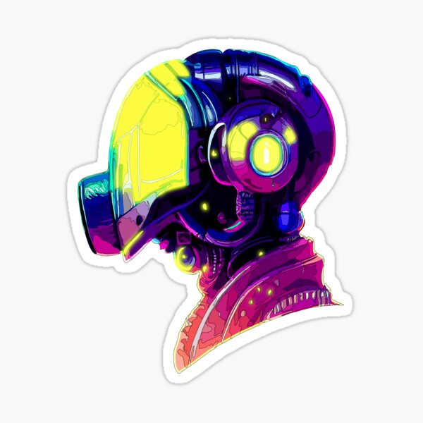 "Cyber Pilot" Sticker for Sale by DistortedBrain | Redbubble