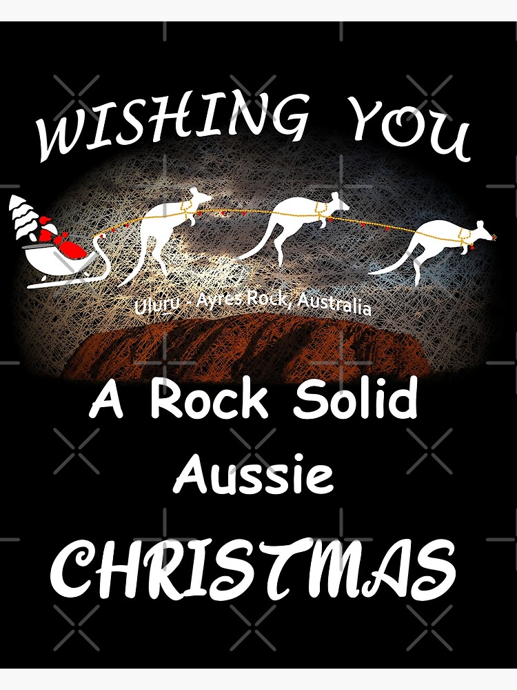 "Santa Claus & Boomer Kangaroo's Flying Above Ayers Rock, Australia - A ...