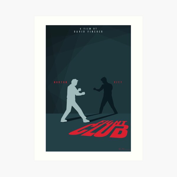 "Fight Club Silhouette - Minimal Poster Art " Art Print by ryanpiracha ...