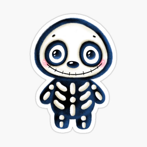 "Child in a Skeleton Costume , sticker" Sticker for Sale by Zaky ...
