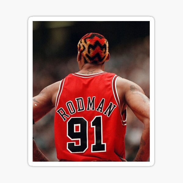 "Dennis Rodman Fan Art & Merch" Sticker for Sale by ShotByMondo | Redbubble