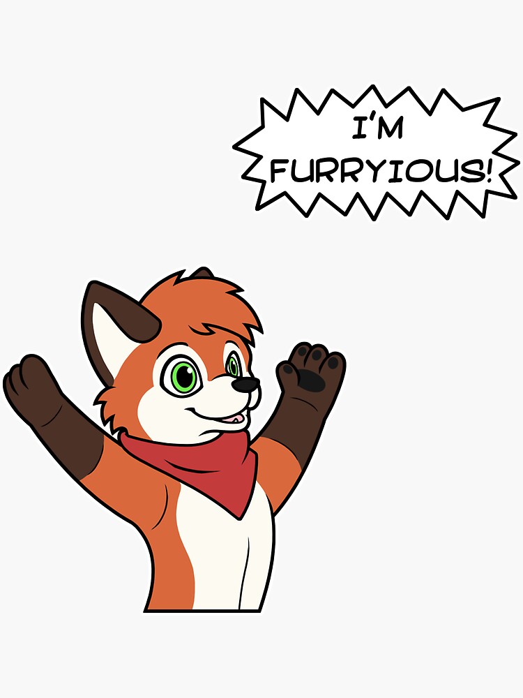 Fox Dad Furryious Sticker Sticker For Sale By Fuzzt0ne Redbubble