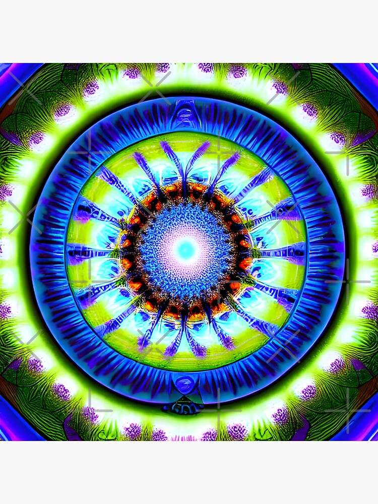 "Unity - Psychedelic Pattern" Sticker for Sale by NomadicCreative ...