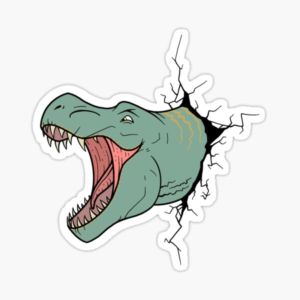 "TRex Breakout " Sticker for Sale by therealhybrid | Redbubble