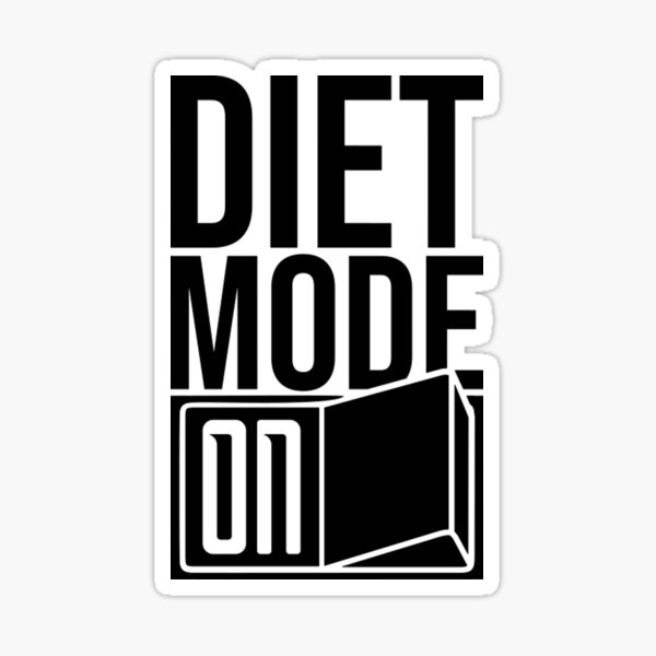 "Overweight Diet Mode" Sticker for Sale by silviovieirart | Redbubble