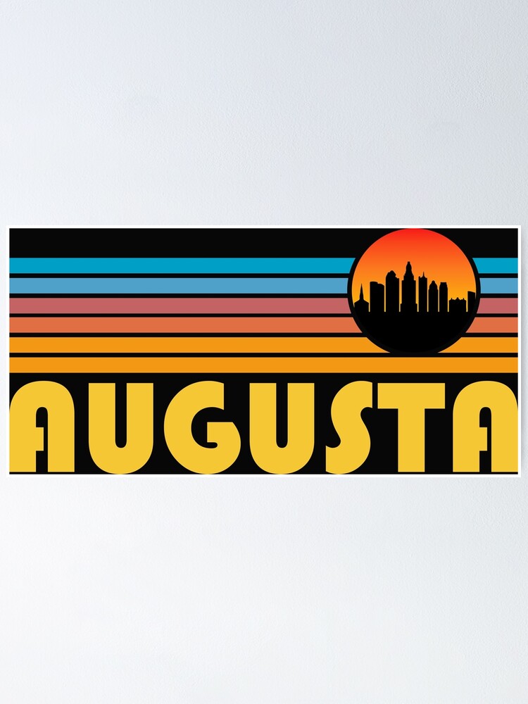 "Augusta City Skyline Hometown Retro Design" Poster for Sale by sabdapalon | Redbubble