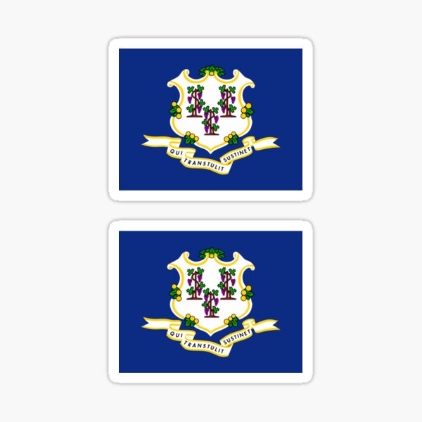 "Connecticut CT Official State Flag 2 in 11 " Sticker for Sale by ...
