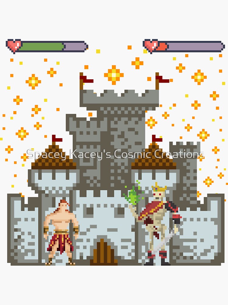 "8-Bit Battle Adventure" Sticker for Sale by SpaceyKacey91 | Redbubble