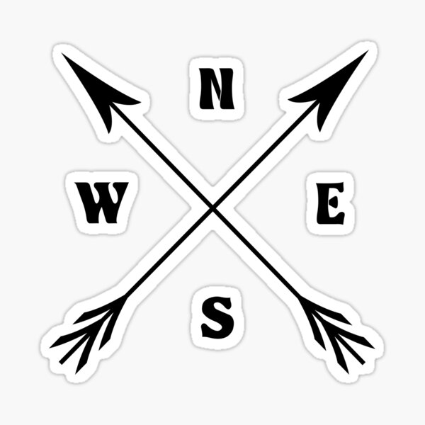 "Compass arrows" Sticker for Sale by BattaAnastasia | Redbubble