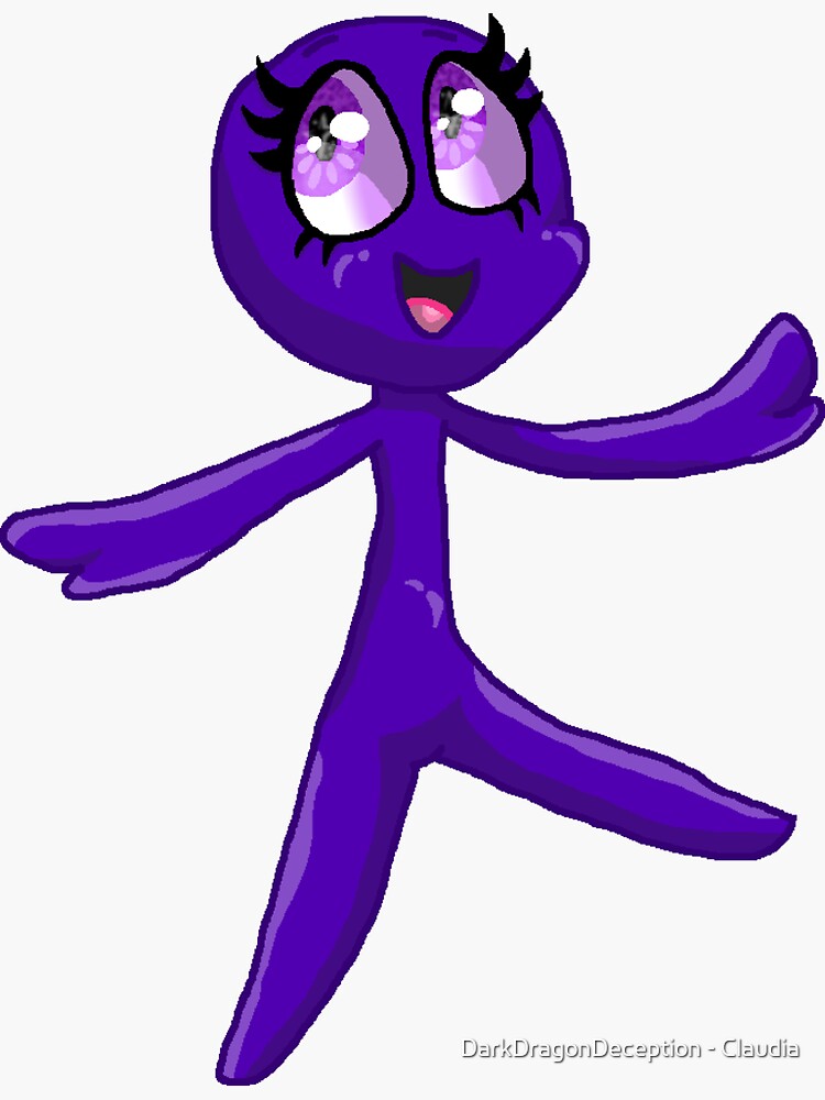 "Chibi Purple (Rainbow Friends)" Sticker for Sale by Clawort | Redbubble