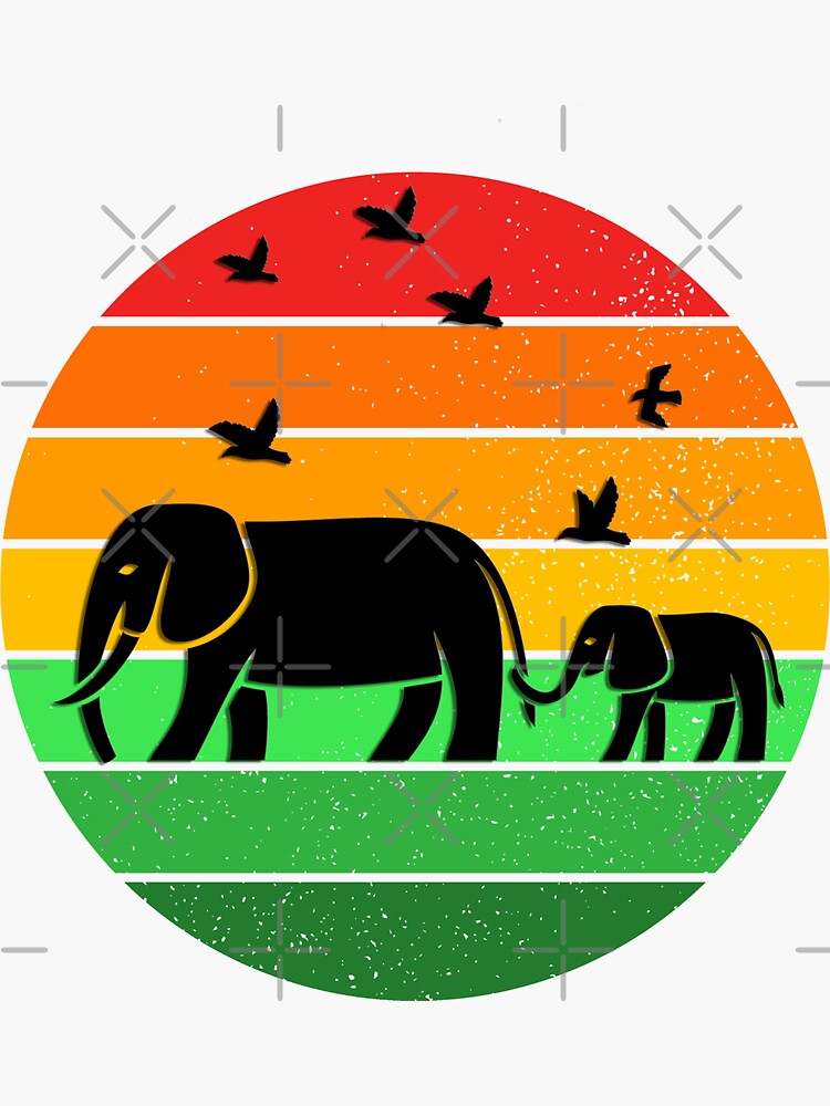 "Vintage Retro Sunset Art Of Zoo" Sticker for Sale by Brizzard2027 ...