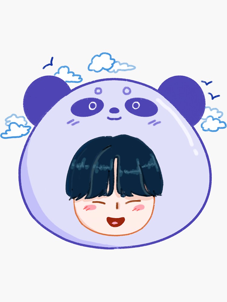 "treasure jihoon panda " Sticker for Sale by yiyili | Redbubble