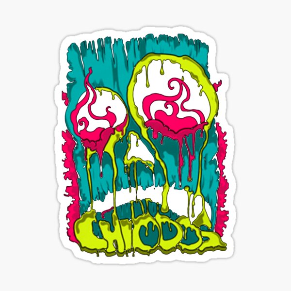 "Best Trending CHIODOS Neon Tiki Mask Dripping" Sticker for Sale by ...