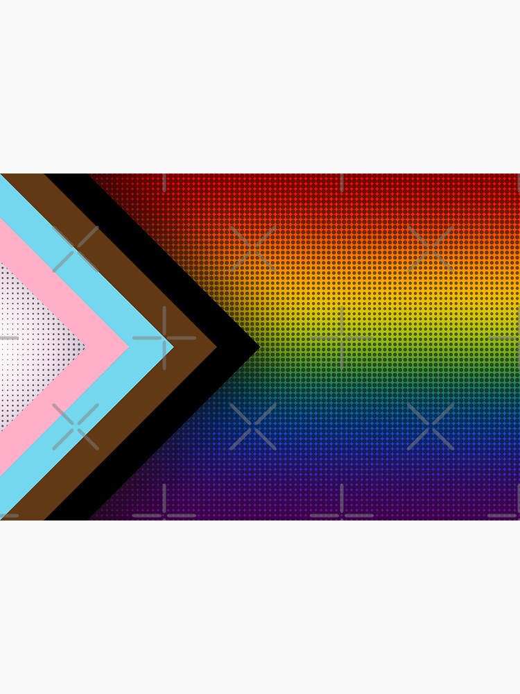 "Gradient Halftone LGBTQIA2S+ Progress Pride Flag" Sticker for Sale by ...