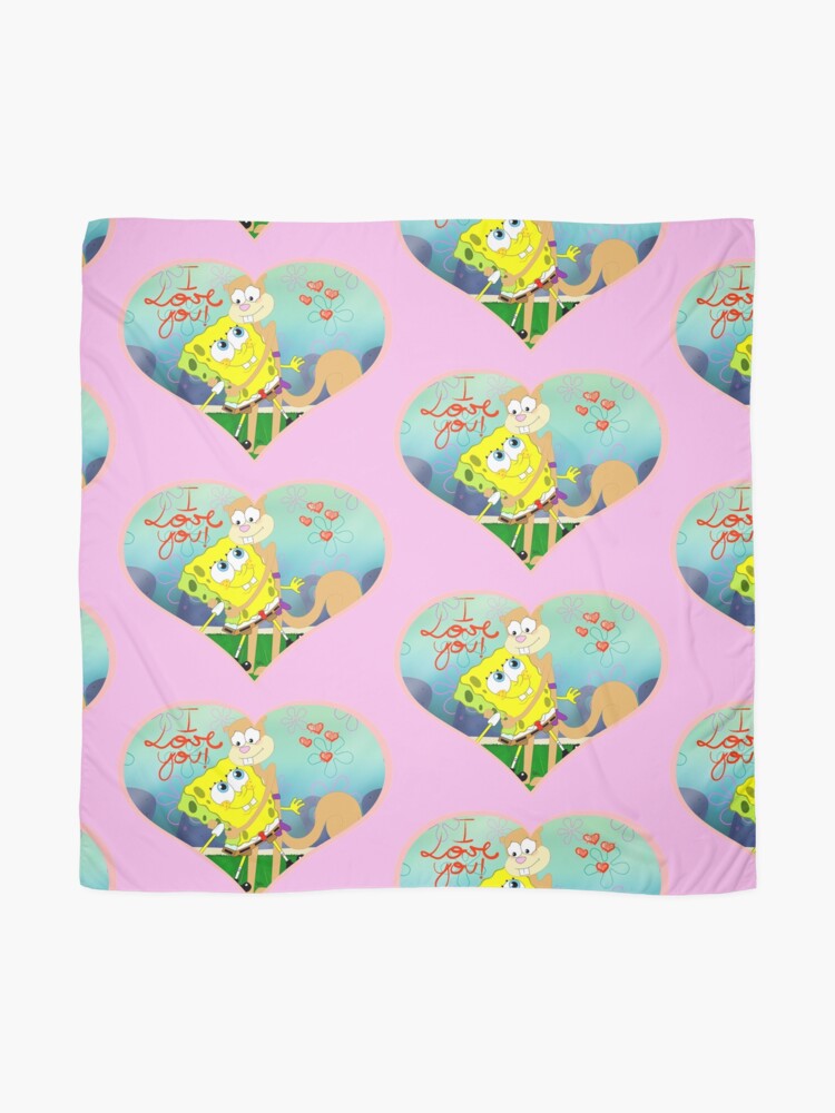 "SpongeBob and Sandy Heart Spandy" Scarf for Sale by iedasb | Redbubble