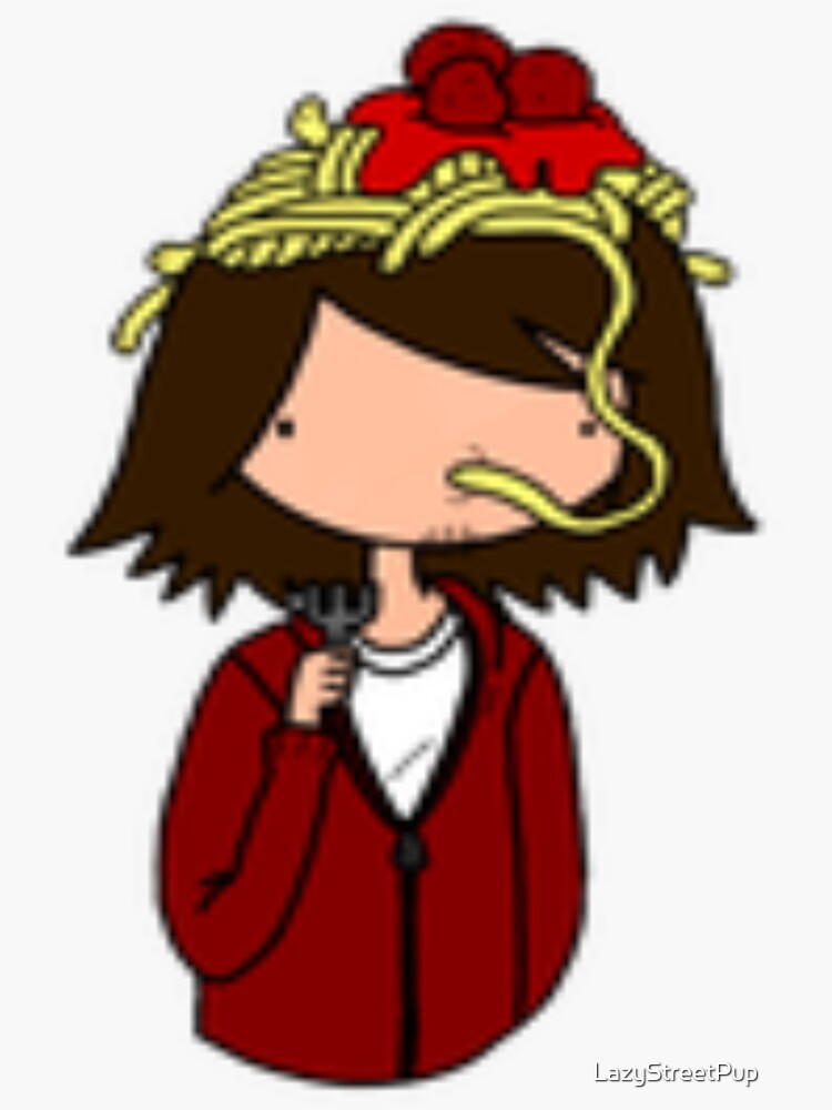 "Spaghetti Head Boy" Sticker for Sale by LazyStreetPup | Redbubble