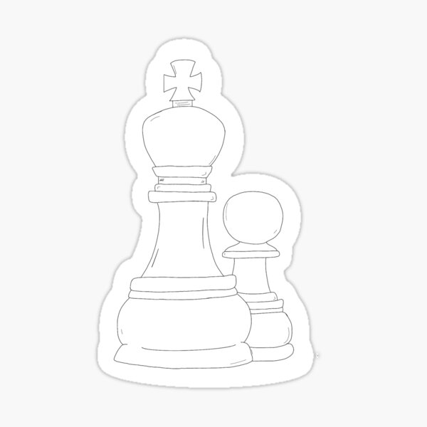 "Checkmate black and white " Sticker for Sale by kymbohcreates | Redbubble
