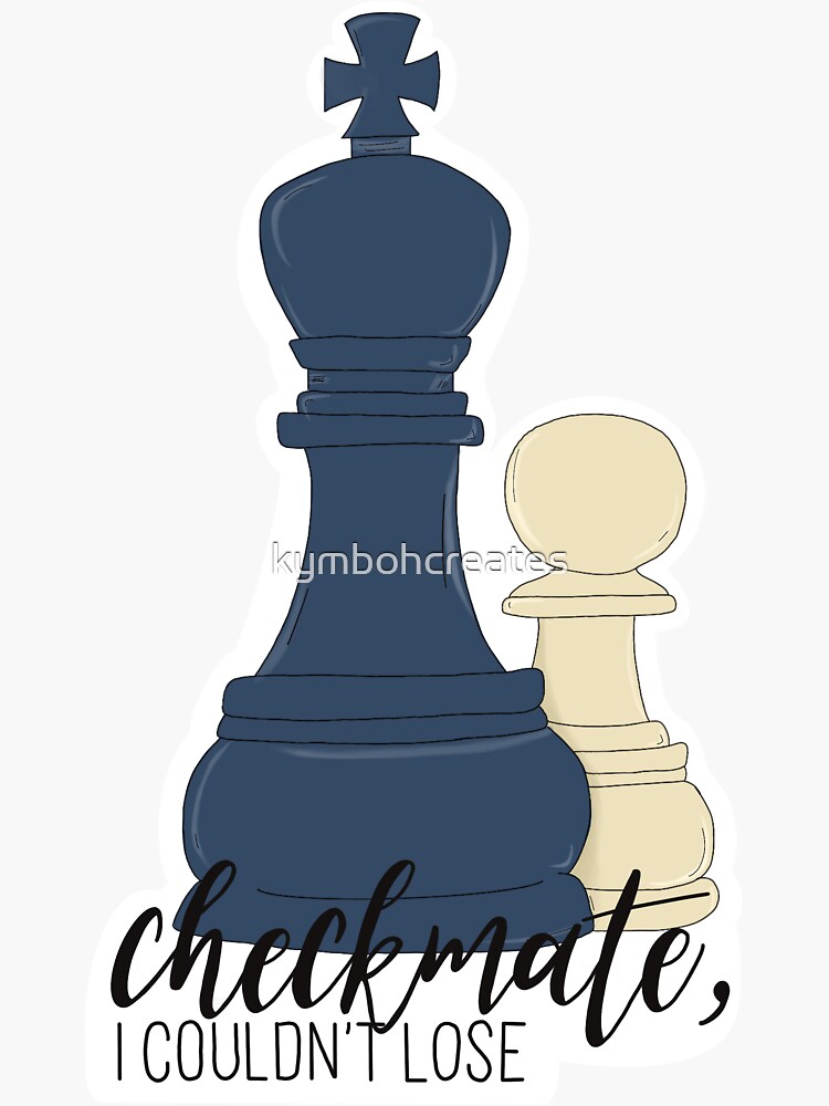 "Checkmate colored " Sticker for Sale by kymbohcreates | Redbubble