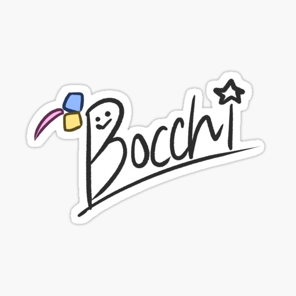 "Bocchi The Rock! Hitori Signature" Sticker for Sale by lzcake | Redbubble