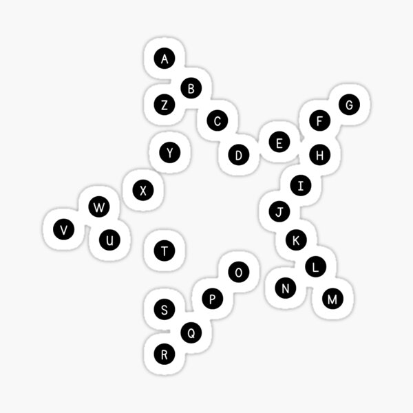 "Designs, Alphabets, Stars" Sticker for Sale by WORLDexplore24 | Redbubble