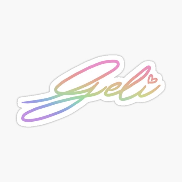 "Geli Signature " Sticker for Sale by gelicrossing | Redbubble
