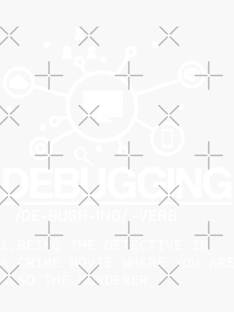 "Debugging Definition Funny Coding Programming" Sticker for Sale by artsyfashion | Redbubble