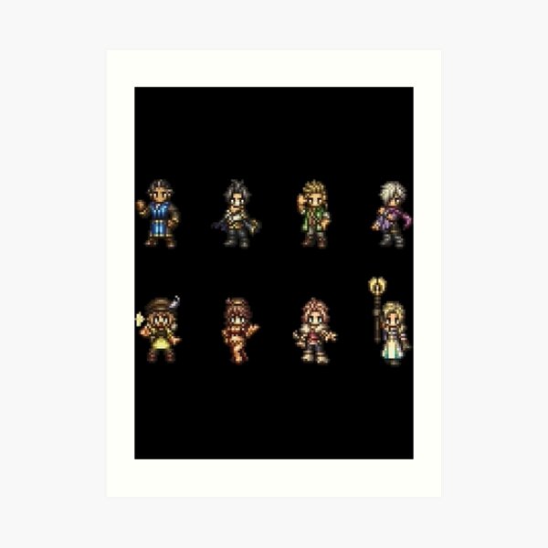 "Octopath Traveler Character Sprites" Art Print for Sale by DanielCoyle ...