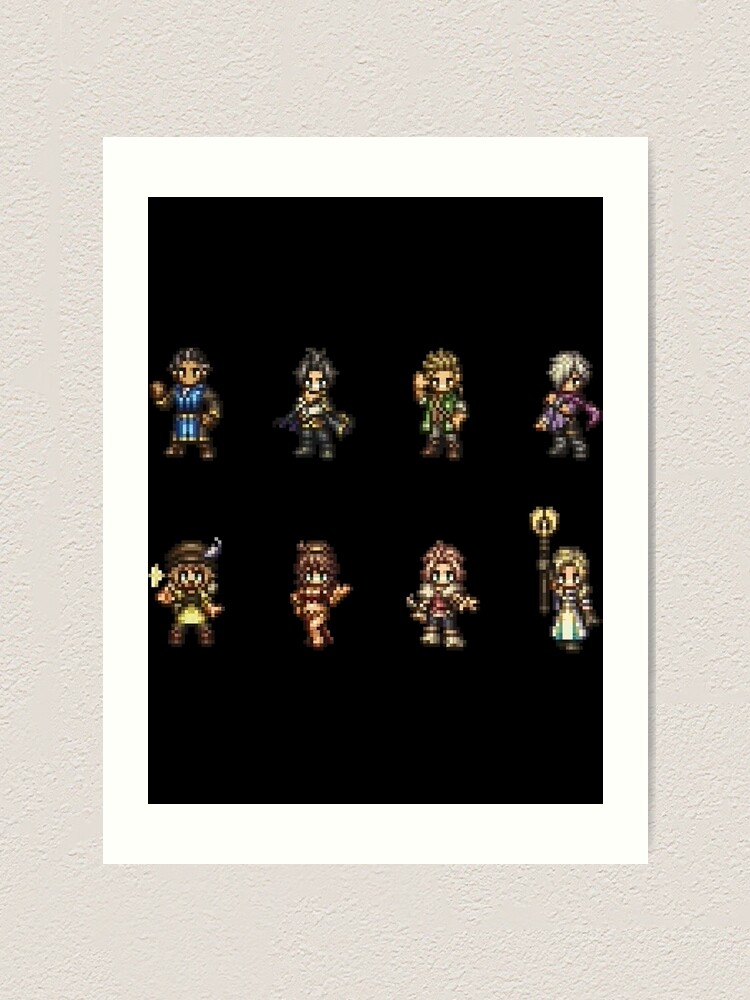 "Octopath Traveler Character Sprites" Art Print for Sale by DanielCoyle ...