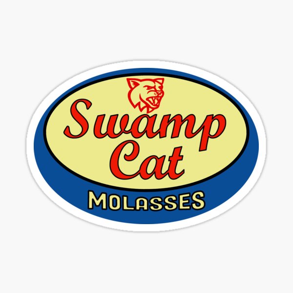 "Swamp Cat Molasses" Sticker for Sale by mrtraz | Redbubble