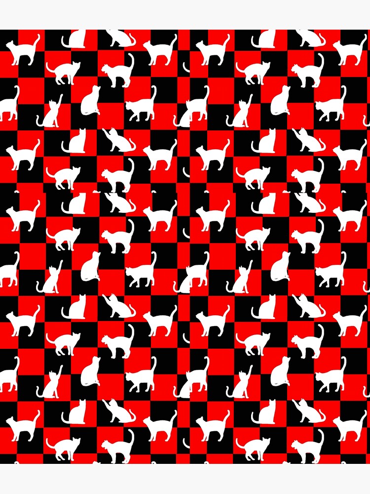 "Cat -Checkered " Sticker for Sale by tinfuster | Redbubble