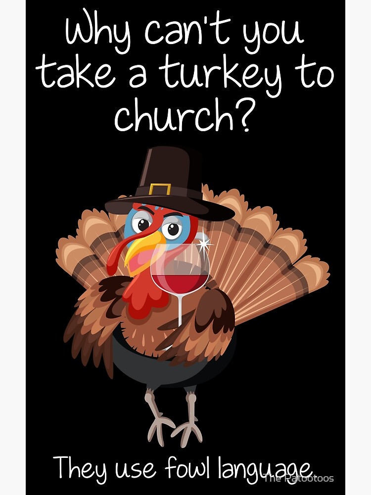 "Turkey Jokes - Thanksgiving funny holiday humor puns" Poster for Sale ...