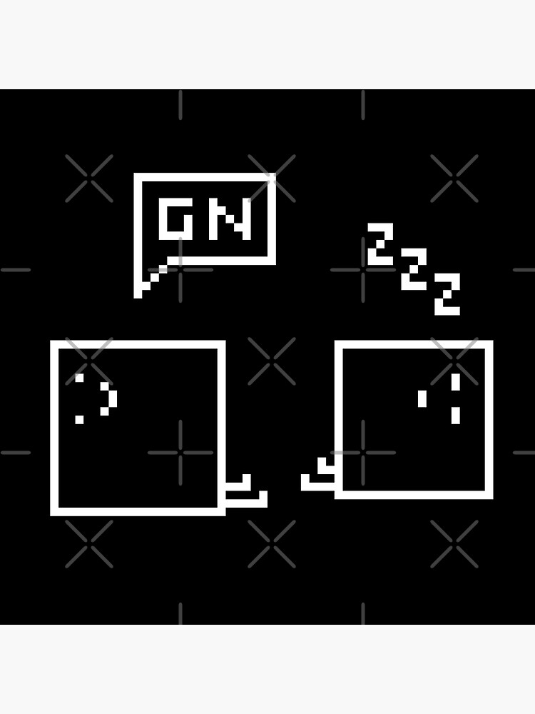 "Good night gn Pixel Illustration" Sticker for Sale by FILTER8 | Redbubble