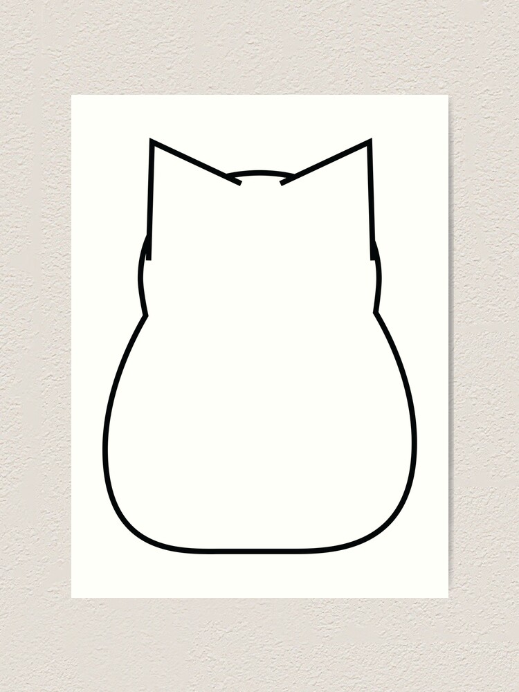 "Fat Cat - Outline Only" Art Print for Sale by ArtistAriana | Redbubble