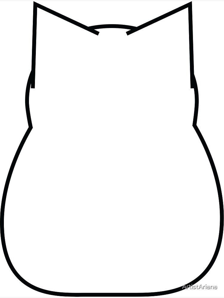 "Fat Cat - Outline Only" Art Print for Sale by ArtistAriana | Redbubble