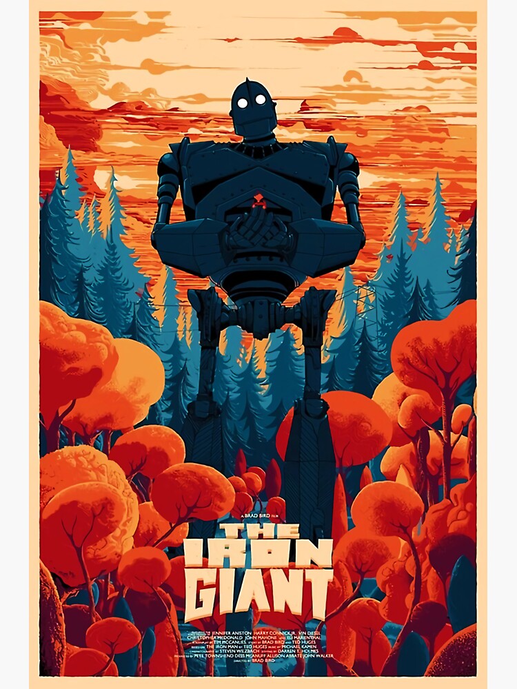 "RETRO IRON GIANT" Sticker for Sale by LogicArtsGaleri | Redbubble