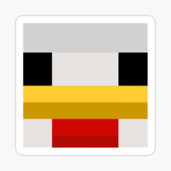 "Minecraft Chicken Head Premium" Sticker for Sale by TeamDzShirt ...
