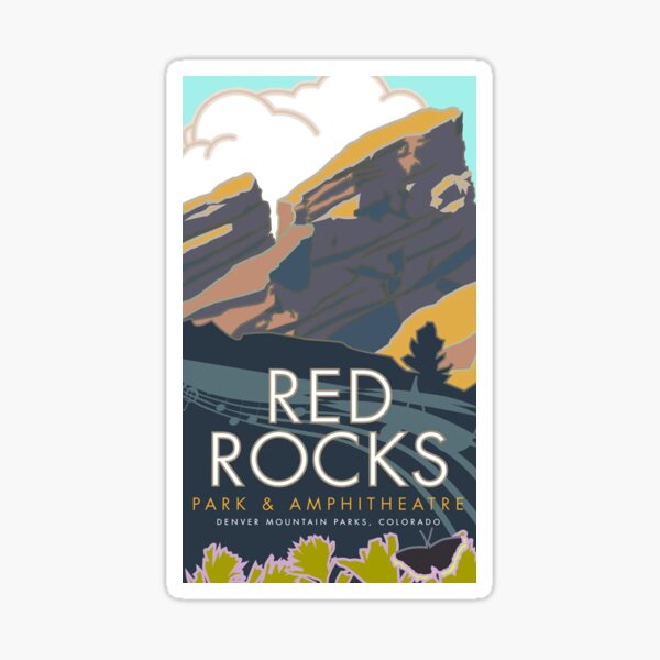 "Red Rocks" Sticker for Sale by alonacorry | Redbubble