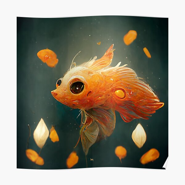 "god of goldfish" Poster for Sale by shrineshop | Redbubble
