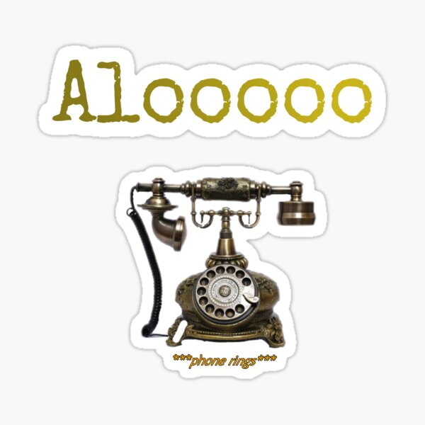 "Alo-ring-black-white-raning" Sticker for Sale by Hafsaabde | Redbubble