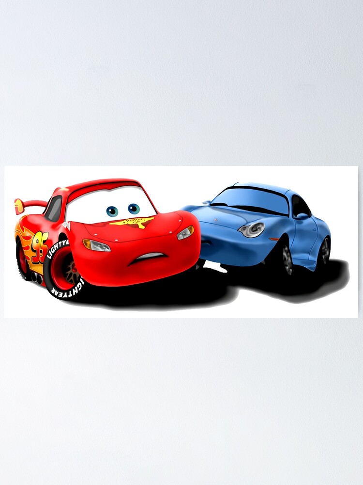 "McQueen Cars Sally cartoon racing " Poster for Sale by poncedigby ...