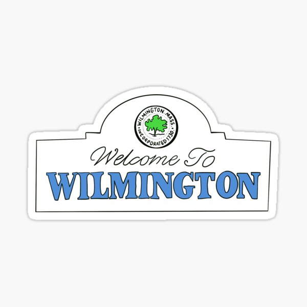 "Welcome to Wilmington Town Sign" Sticker for Sale by NikkIsDead ...