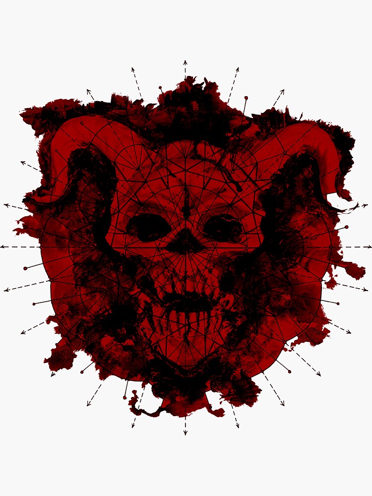 "Red demon" Sticker for Sale by Zip-Zup | Redbubble